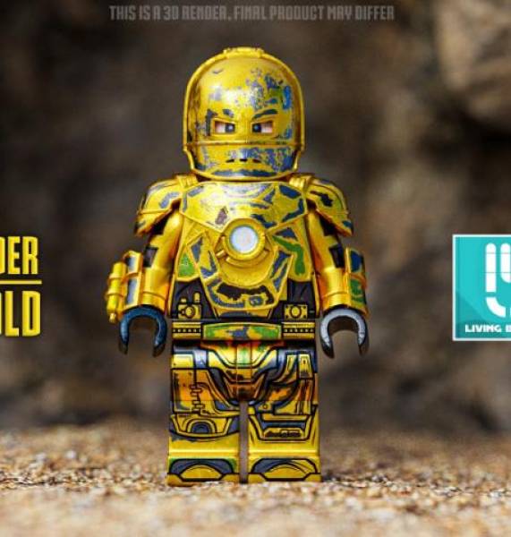 HeroBloks - Iron Man Mk 1 (Golden) - Legend C x Living Bricks