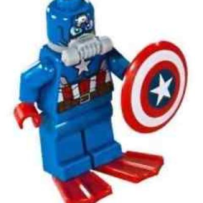 HeroBloks - Scuba Captain America - Lego - SH0214
