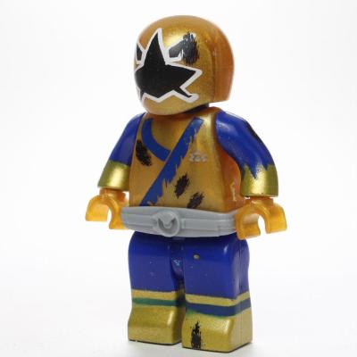 HeroBloks - Battle Damage Gold Ranger - Mega Bloks - 5714 Series 2