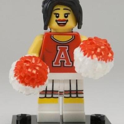 HeroBloks - Red Cheerleader - Lego - col08-13