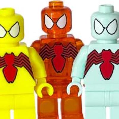 HeroBloks - Spider-man (Symbiote suit) (Trans-orange) - MiniBIGS