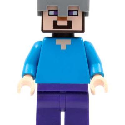 HeroBloks - Steve With Iron Helmet - Lego - MIN016