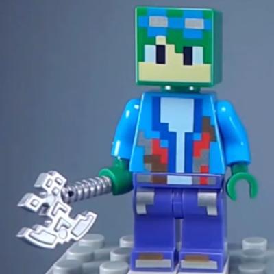 HeroBloks - Minecraft Player With Green Head - Lele - 33091