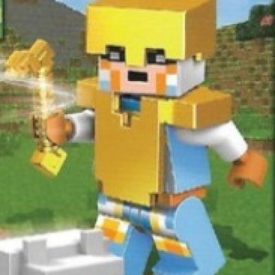 HeroBloks - Skull Arena Player 2 With Gold Armor - PRCK - 63028