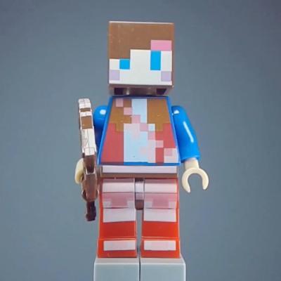 HeroBloks - Minecraft Player With Blue Torso And Red Legs - Lele - 33089