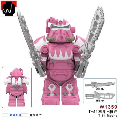 HeroBloks - T-51 Power Armor (Hot Rod Hot Pink) - W - W1359