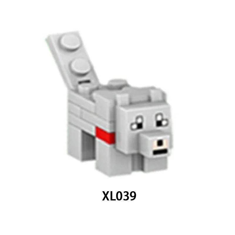HeroBloks - Minecraft Tamed Wolf With Red Collar - Lele - XL039