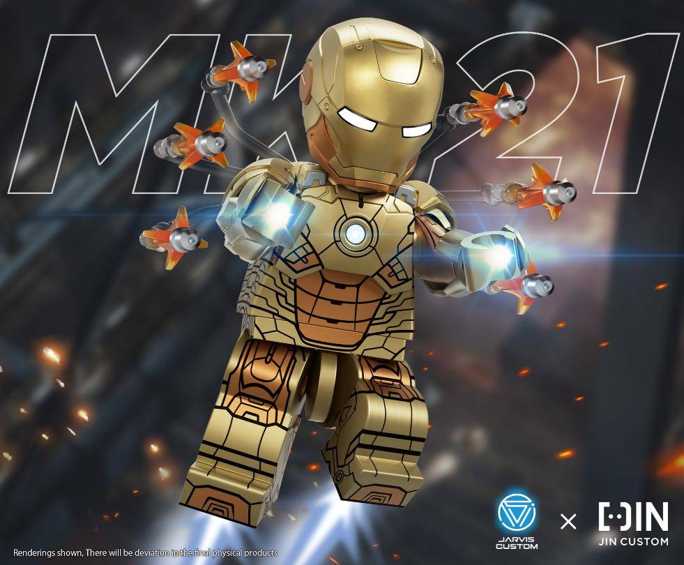 HeroBloks - Iron Man Mk 21 Midas - Jin Custom x Jarvis Custom