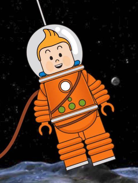 HeroBloks - Tintin (Astronaut Suit) - Jin Custom x Boom Brick
